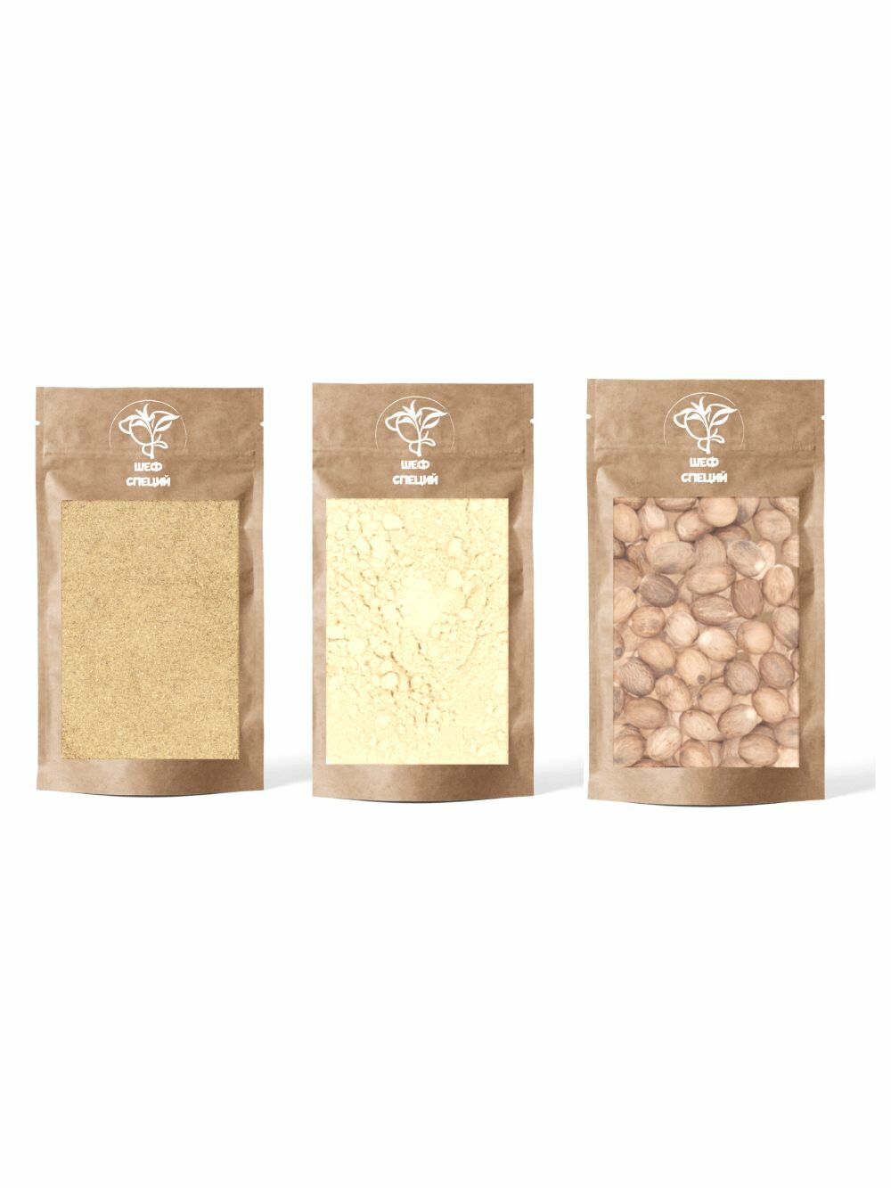 Шеф специй: анис, имбирь, мускатный орех целый, набор из 3 шт