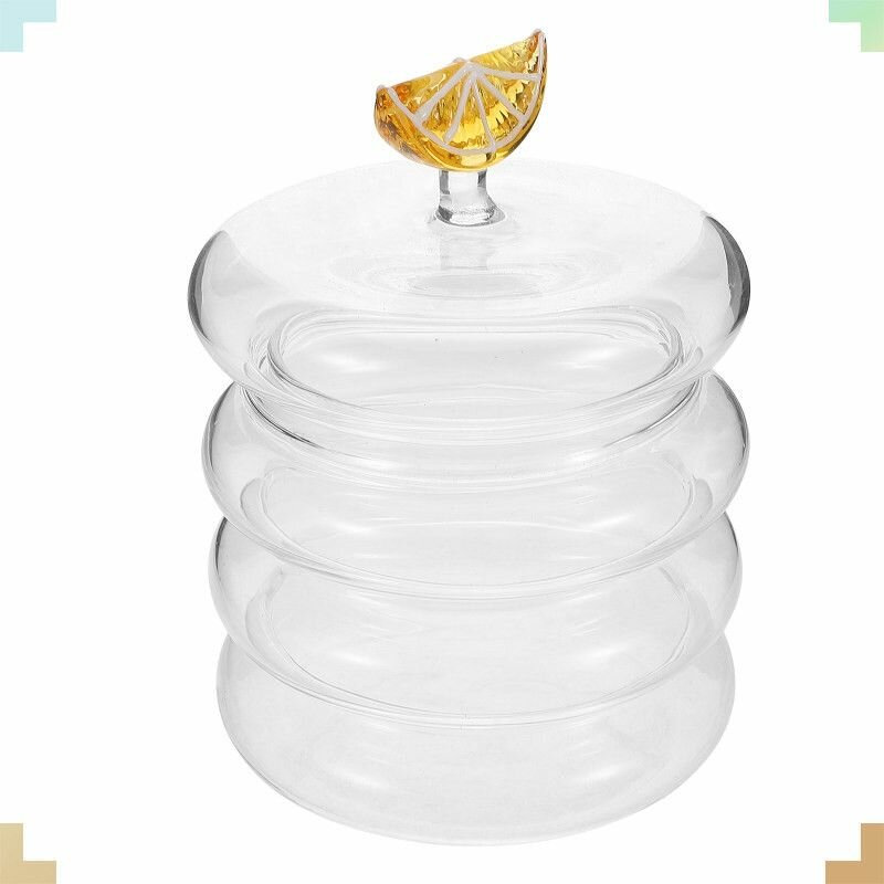 Стеклянный контейнер для печенья и конфет с крышкой, пищевой контейнер для свадебной вечеринки, буфета, муки, кофе, кухонного хранения и кладовой.