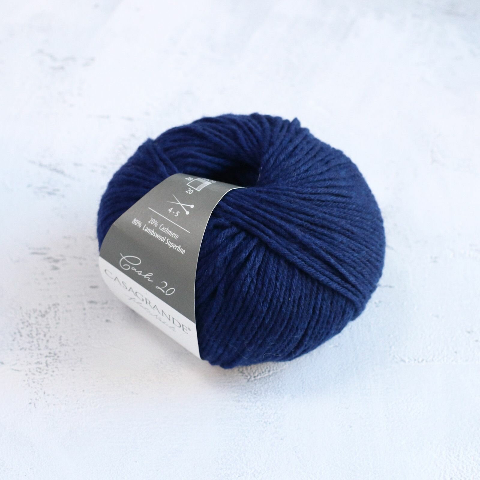 Пряжа для вязания Casagrande Cash 20 (011 277 Blu Melange) 1 моток 50 г/140м