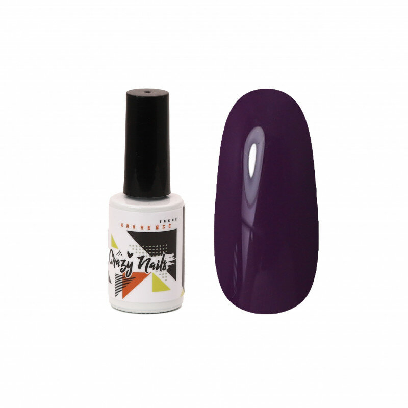 Гель-лак Crazy Nails, Коллекция "Фиолетово", цвет "Такие как не все", 10мл.