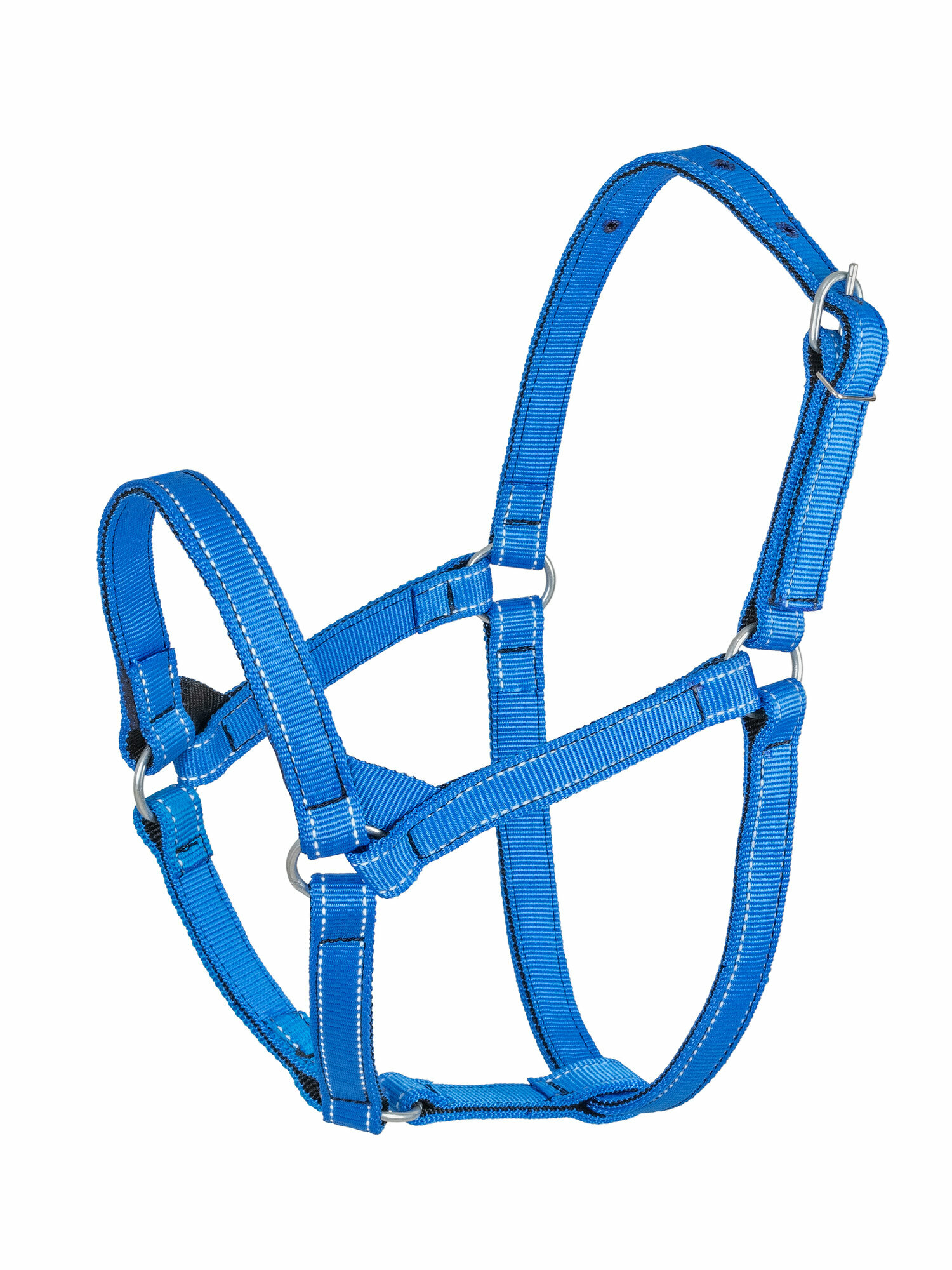 Недоуздок REITER, светоотражающий, тройной, капроновый, 25мм, белый