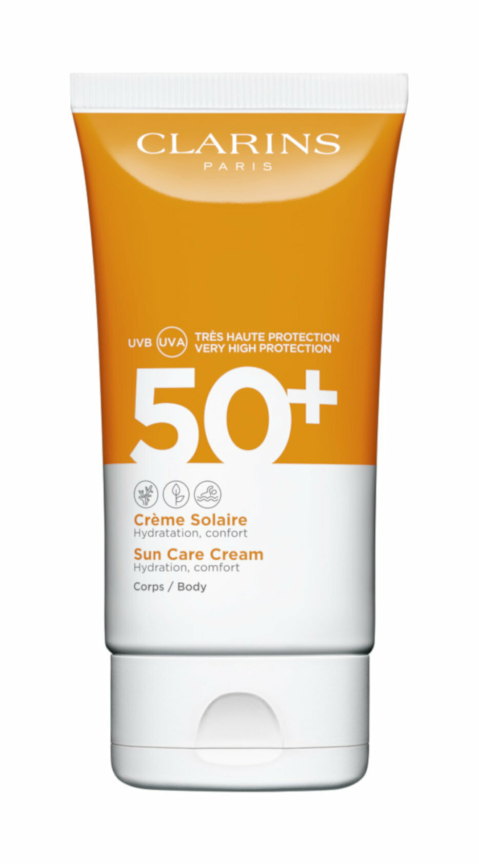 Clarins Crème Solaire Corps Hydratante SPF 50+ - Cолнцезащитный крем для тела, 150 мл.