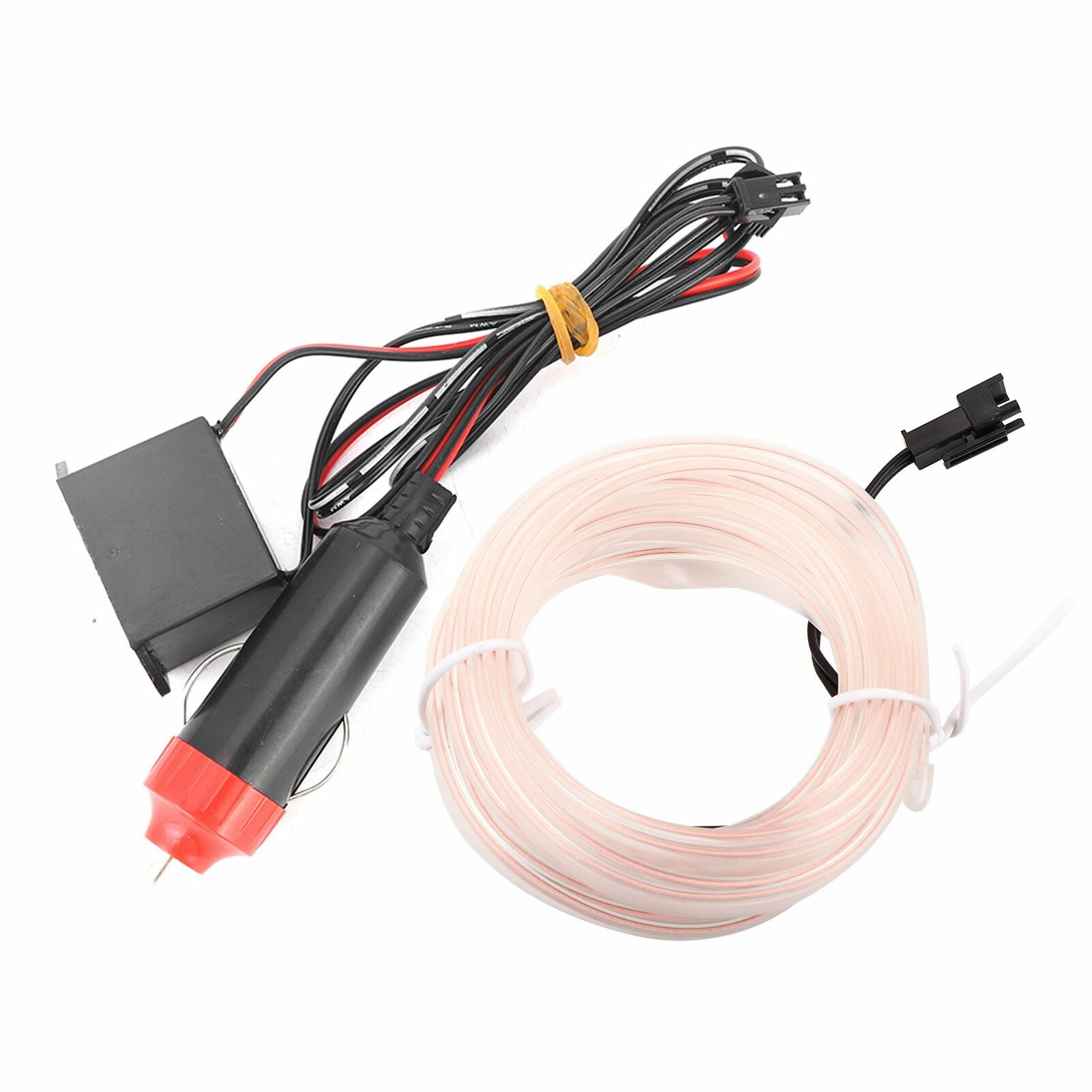 Светодиодная подсветка салона EL, 4 м, белая, от прикуривателя