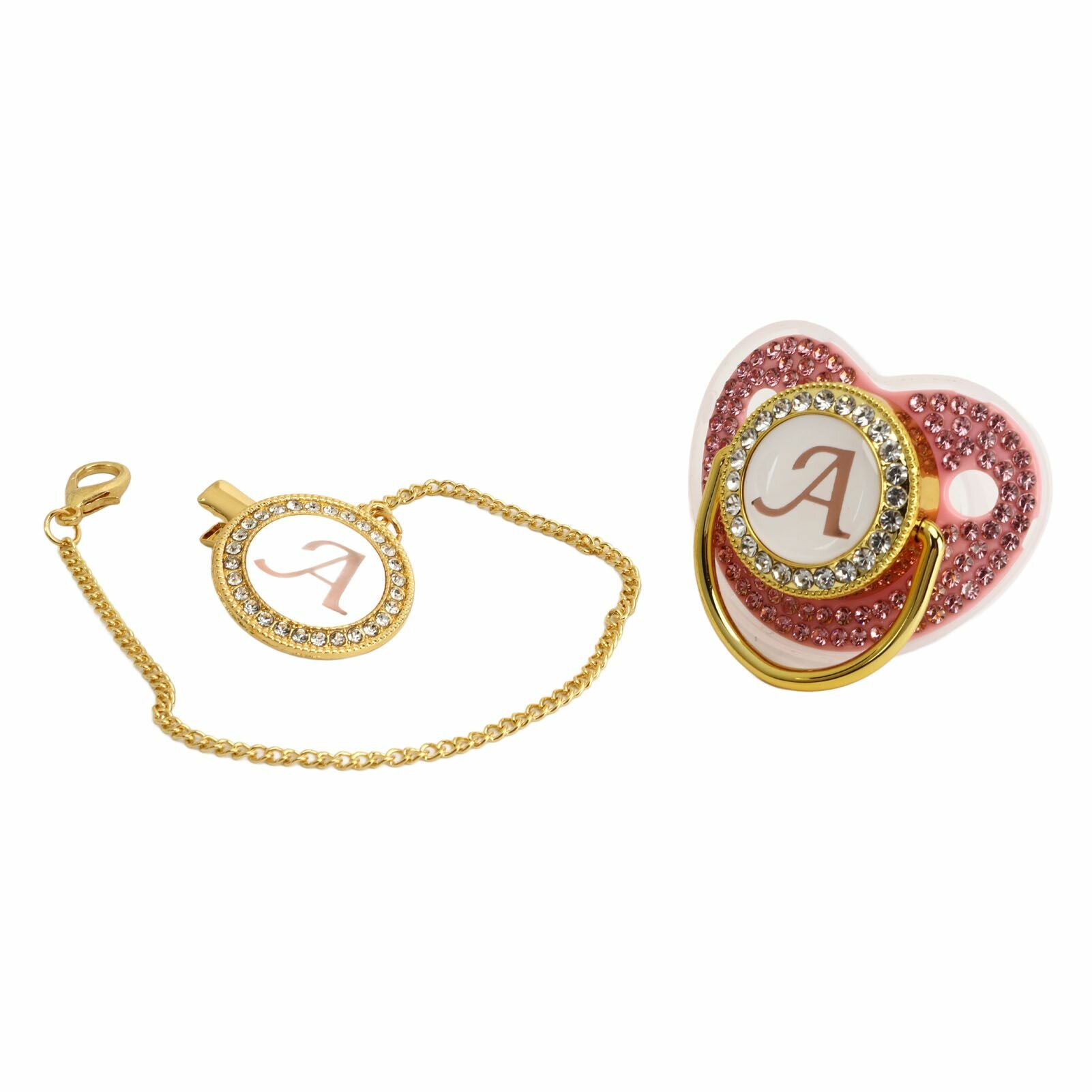 Золотая пустышка для детей с покрытием из страз, эргономичный дизайн, силиконовая, для кормления молочной смесью, возраст 6-18 месяцев