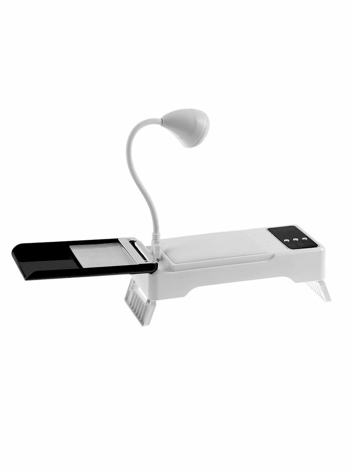 Лампа для маникюра КНР LED, 24 диода, 72 Вт, USB, складная, с дисплеем, белая