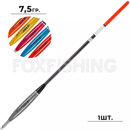 Поплавок Expert 203-83 3+4,5гр. 30см. 1шт. антенна 5мм. /цв. Мультиколор