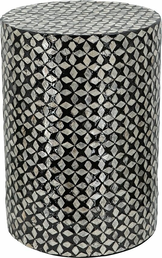 Столик акцентный из раковин устриц 35x35x50см