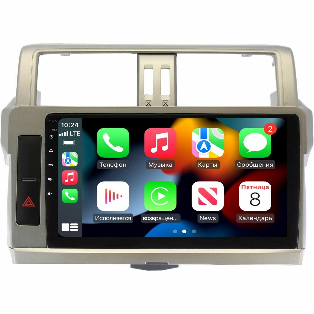 Магнитола CRS-300 Тойота Прадо 150 Toyota Land Cruiser Prado 150 2014-2017 с Android 14 - 6+128Gb память - Carplay - DSP - Кулер