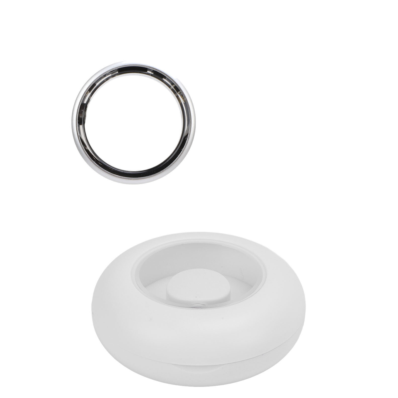 Фитнес-трекер Smart Ring с несколькими режимами для разных видов спорта, водонепроницаемый, управление жестами и камерой, ультратонкий, с зарядным чехлом, подходит для мужчин и женщин, серебристый, тип 8.