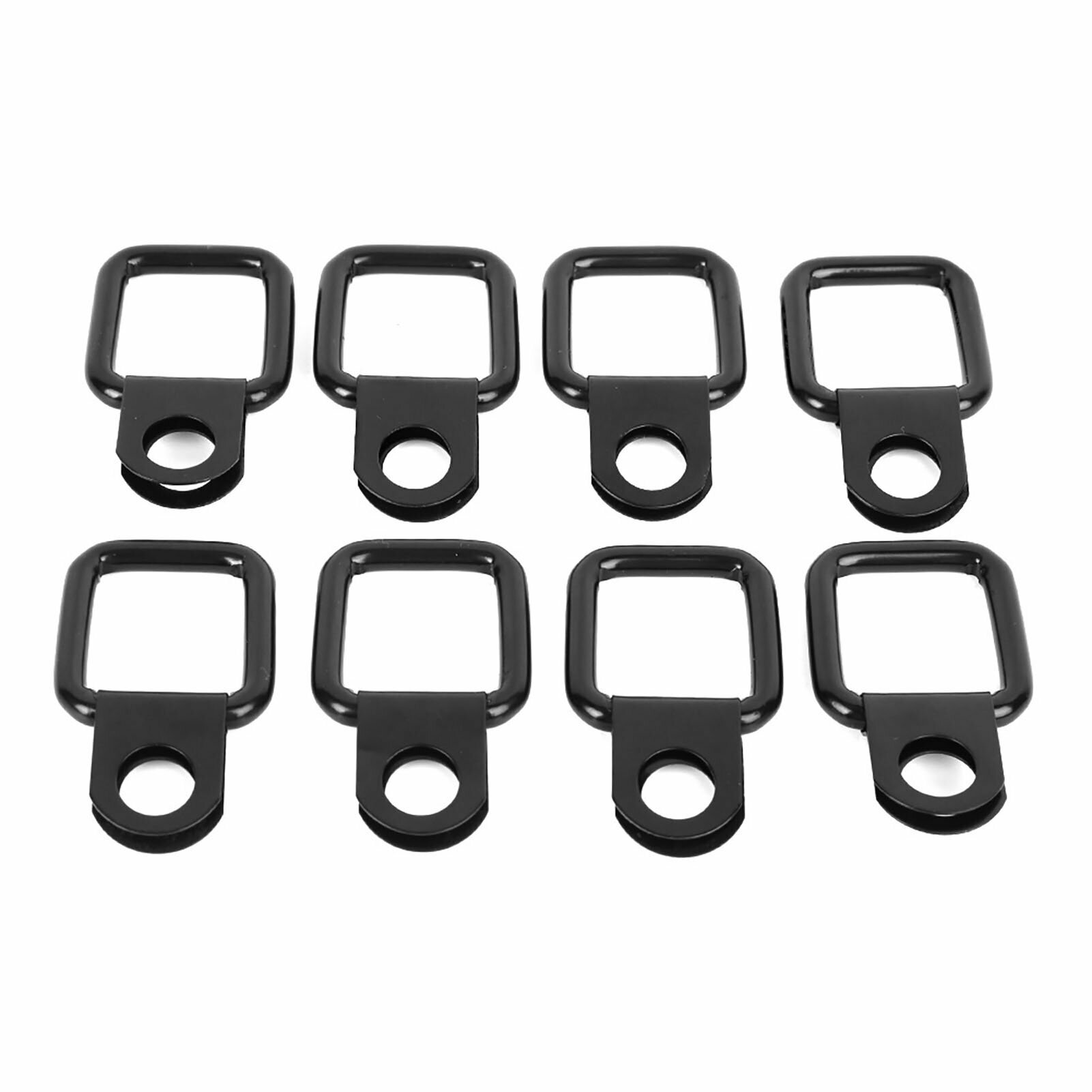 8pcs D‑Ring Anchors Quick Removal Fastener Tie Downs Fit for Jeep Wrangler JK YJ TJ JKU Sports/ Sahara/ for Freedom/ Rubicon X Unlimited 95‑17