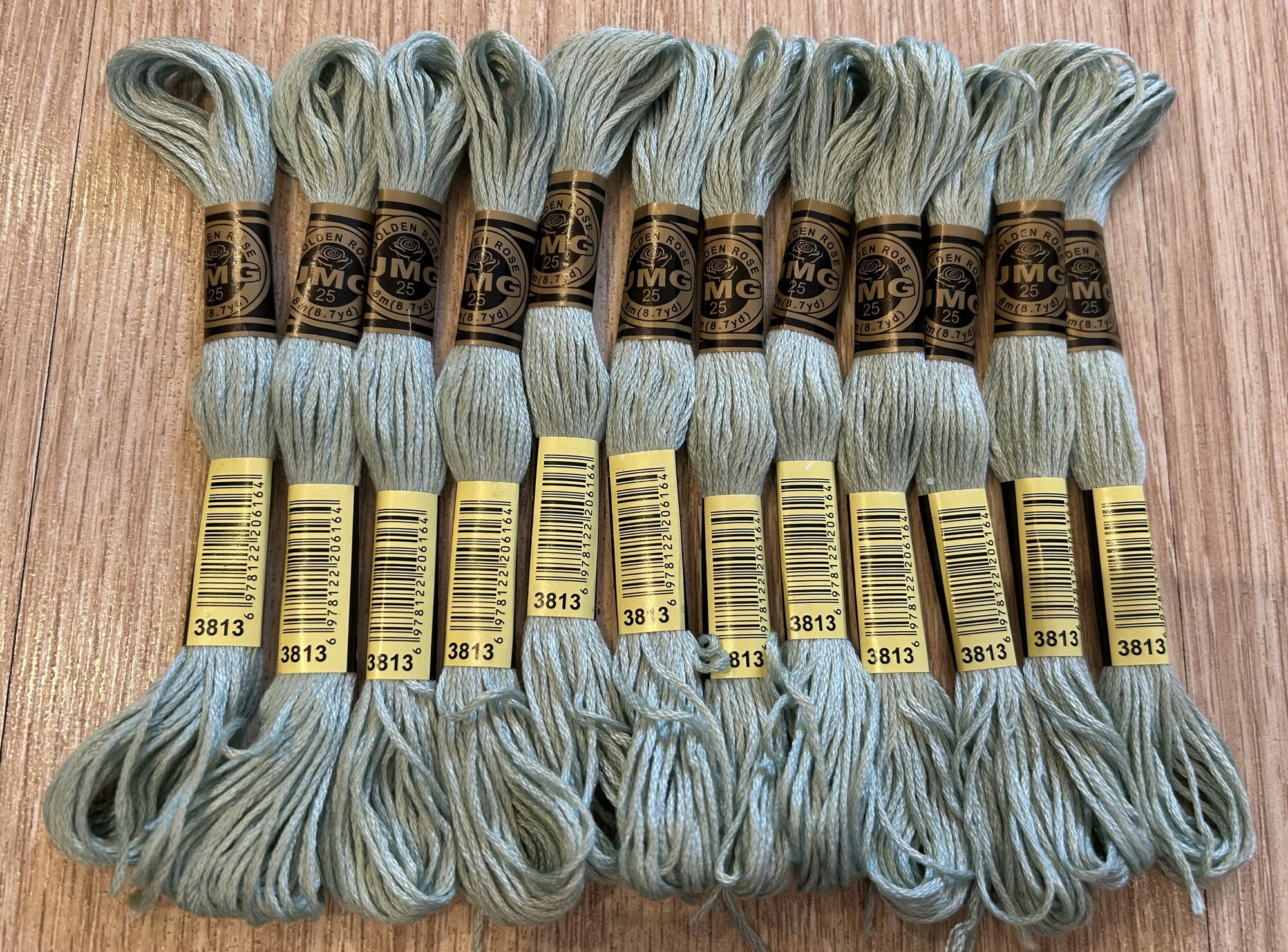 Нитки для вышивания JMC мулине (150-3866) 100% полиэфир 12 штук x 8 м