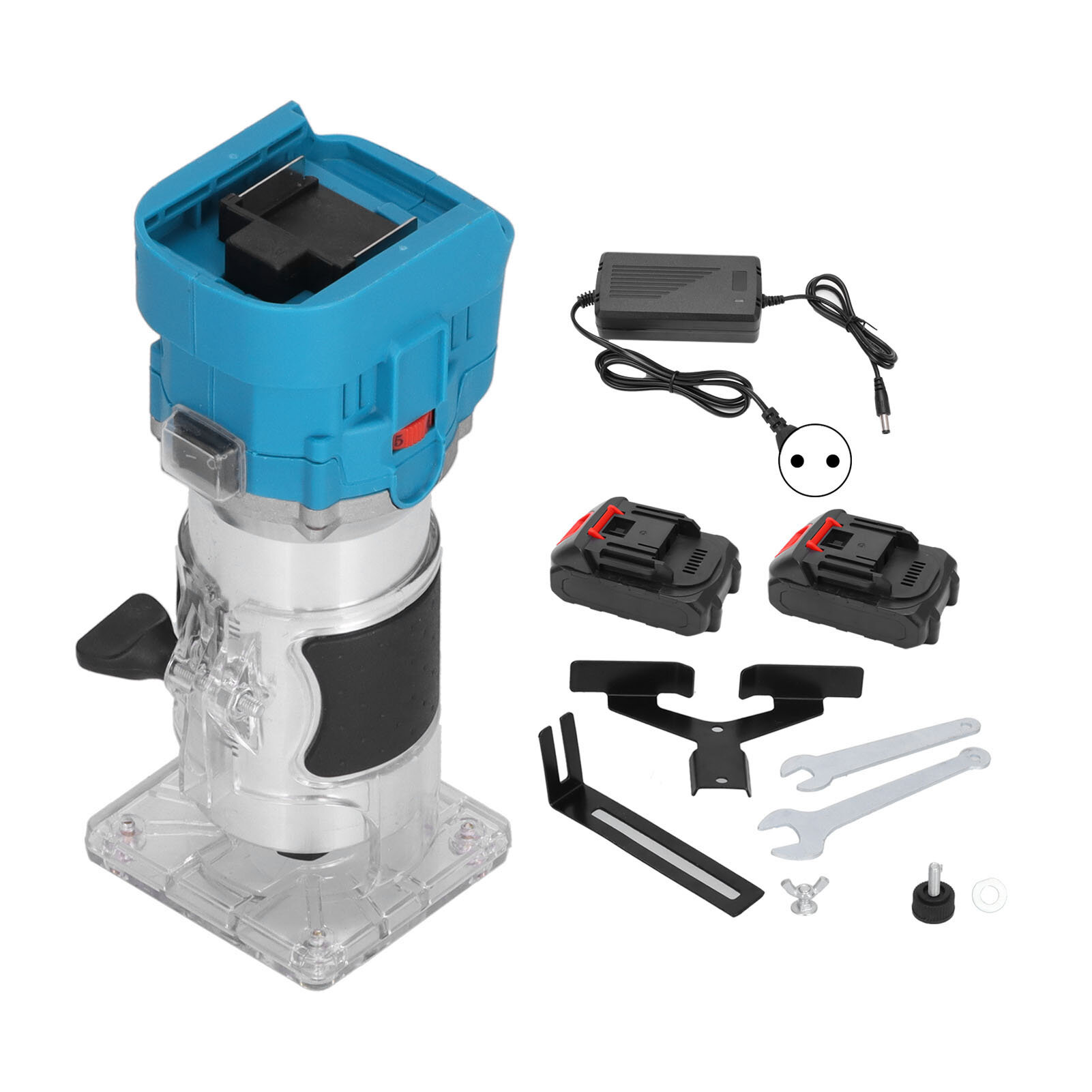 Электрический ручной фрезер, AC 80‑240V, вилка EU, 10 аккумуляторов