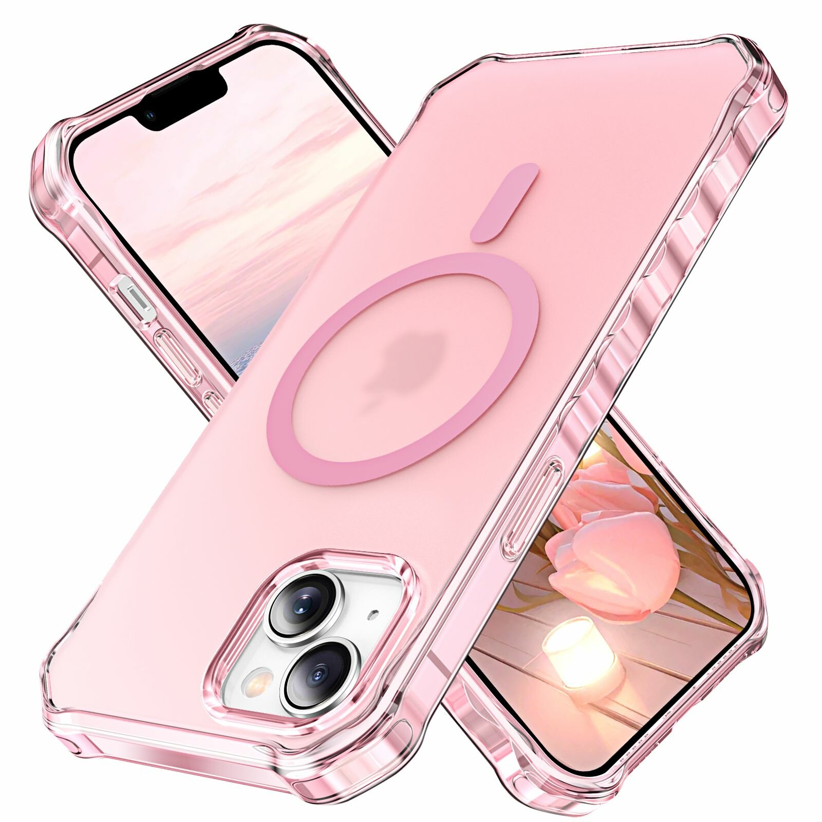Чехол для iPhone 13 / 14 противоударный с поддержкой MagSafe ClearVision Desert Rose