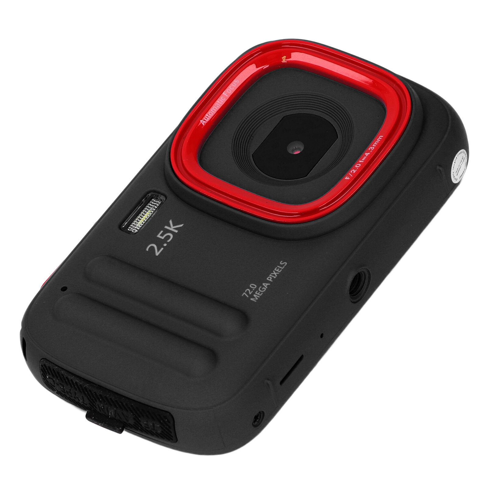 Цифровая камера 72MP 2.5K 16x зум антишоковая автофокусная компактная с 2.4-дюймовым IPS-дисплеем для путешествий и блогов черного цвета