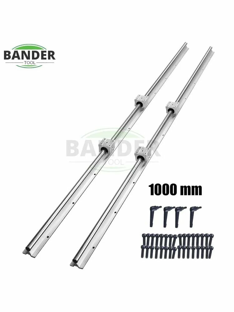 Линейные направляющие SBR16-1000 мм 2 шт и 4 шт SBR16UU направляющие блоки, Подарок: 4 ключа и 32 винта
