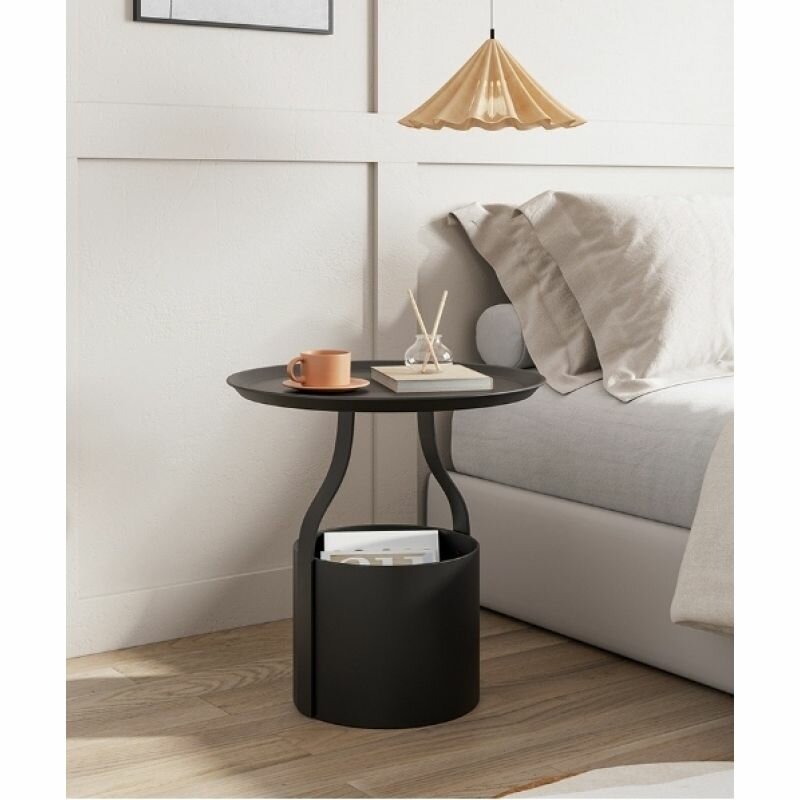 Тумбочка для спальни - прикроватная Минималистский маленький журнальный столик - круглый