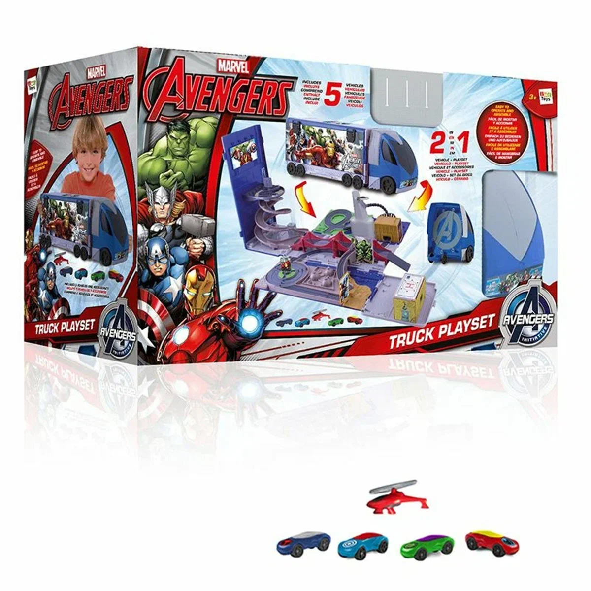 IMC Toys Marvel Avengers 2 In 1 Truck Playset / Детский игрушечный грузовик Марвел с деформацией