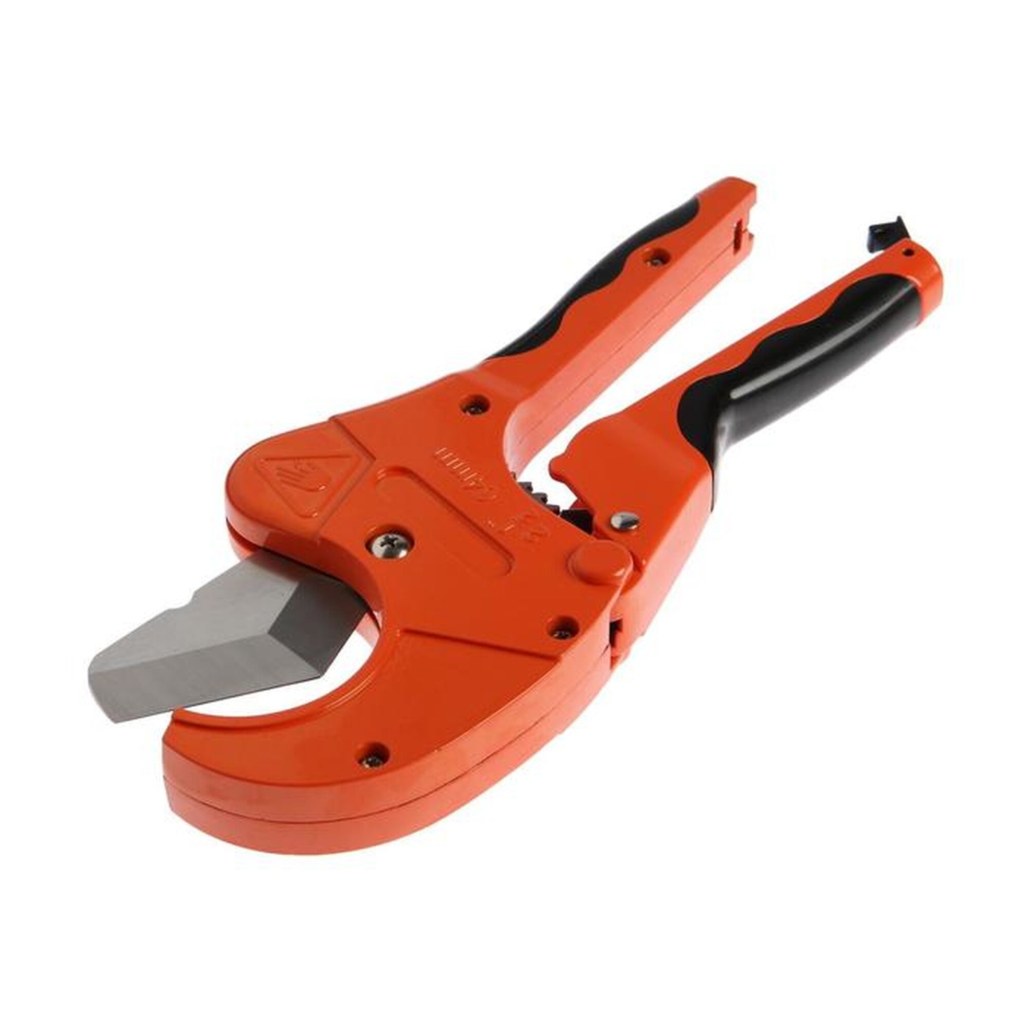 Ножницы для резки труб тундра по пластику, полуавтомат, усиленные, удлиненные, 2К, до 42 мм