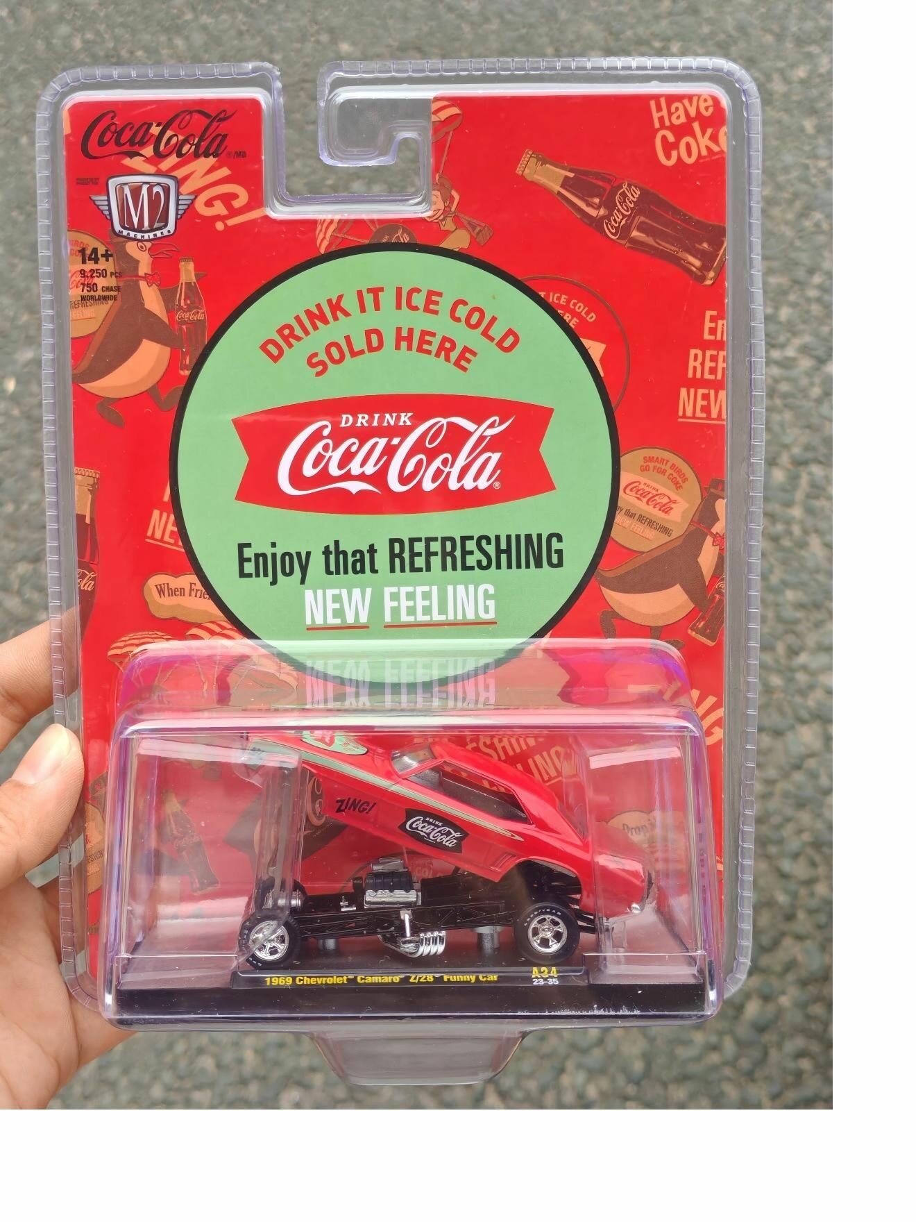 Машинка M2 Machines 1/64 1969 Chevrolet Camaro Z/28 Funny Car Red Die-cast Alloy Car Model Collection Toy Gift