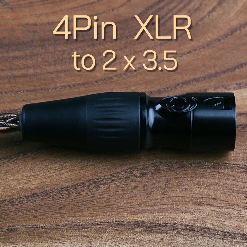 OPENHEART Kingwood 8-ядерный кабель для наушников 1.4m, 4Pin XLR to 2x3.5