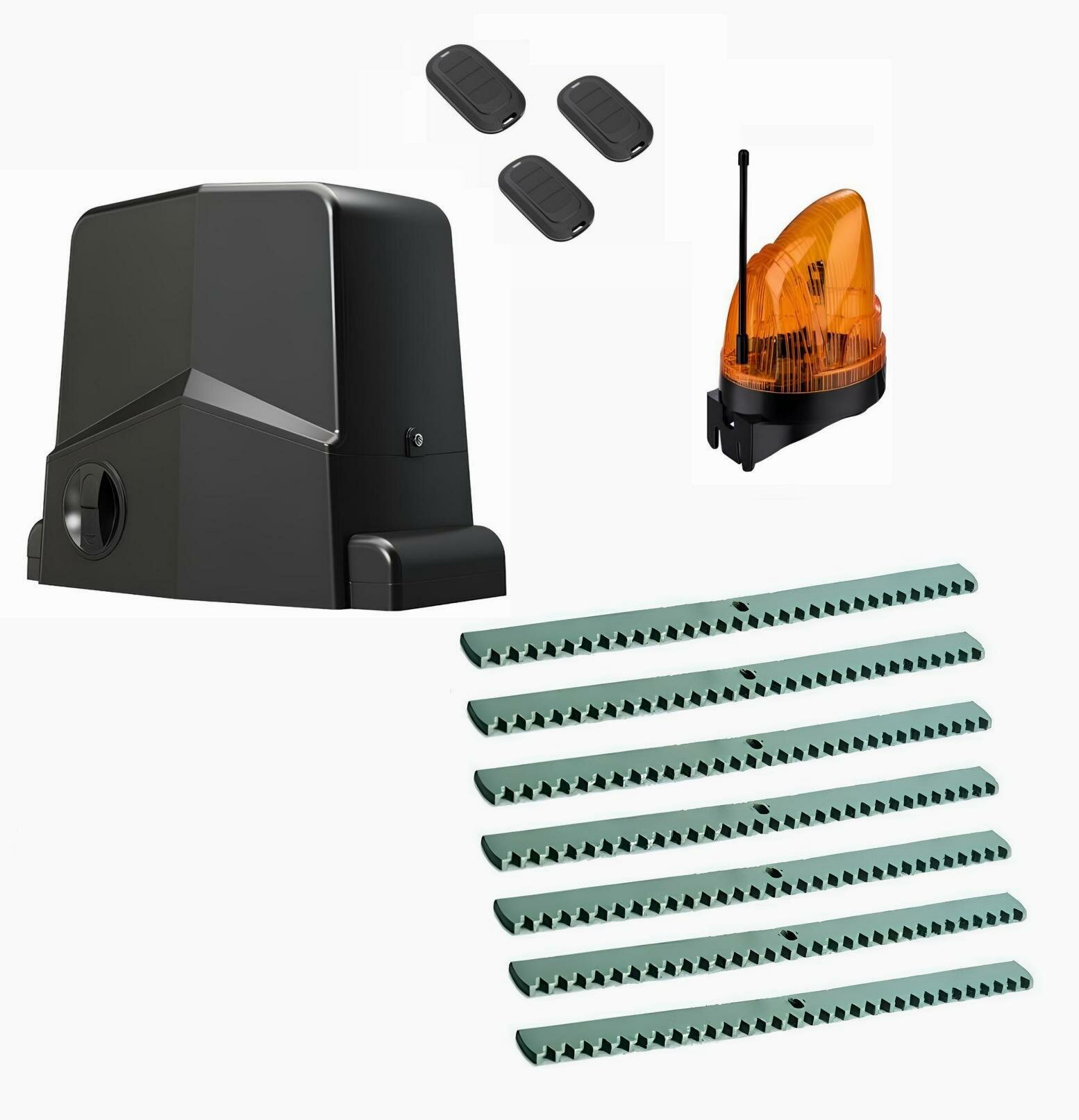 Автоматика для откатных ворот ARW-1000MKIT 1LK7-Т3, комплект: привод, сигнальная лампа, 3 пульта, 7 реек