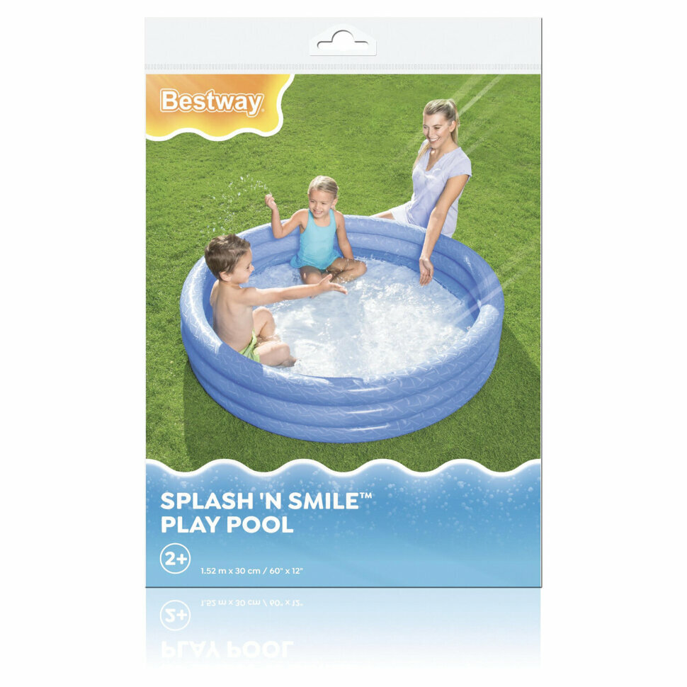 Надувной бассейн детский, 152х30 см, 282 л, от 2 лет, ассорти, BESTWAY, 51026, 680123