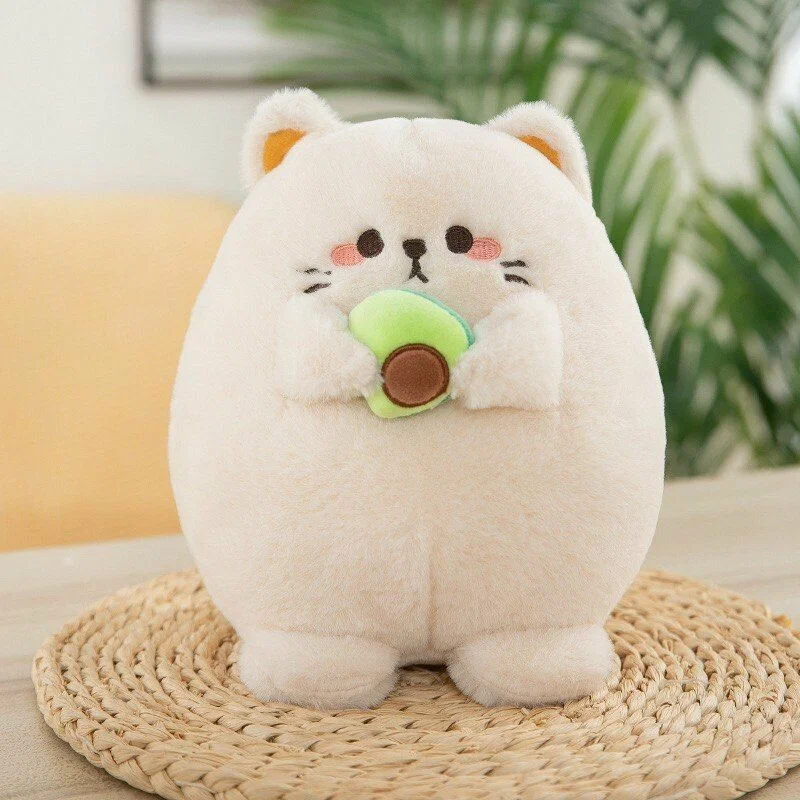 Милые авокадо, плюшевые игрушки для кошек, куклы, котята, праздничные подарки, подушки для сна，25cm