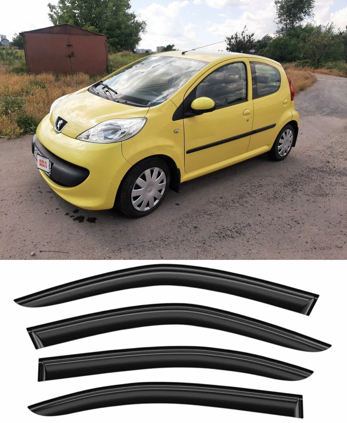 Дефлекторы боковых окон PEUGEOT Пежо 107 5дв. (2005-2009)
