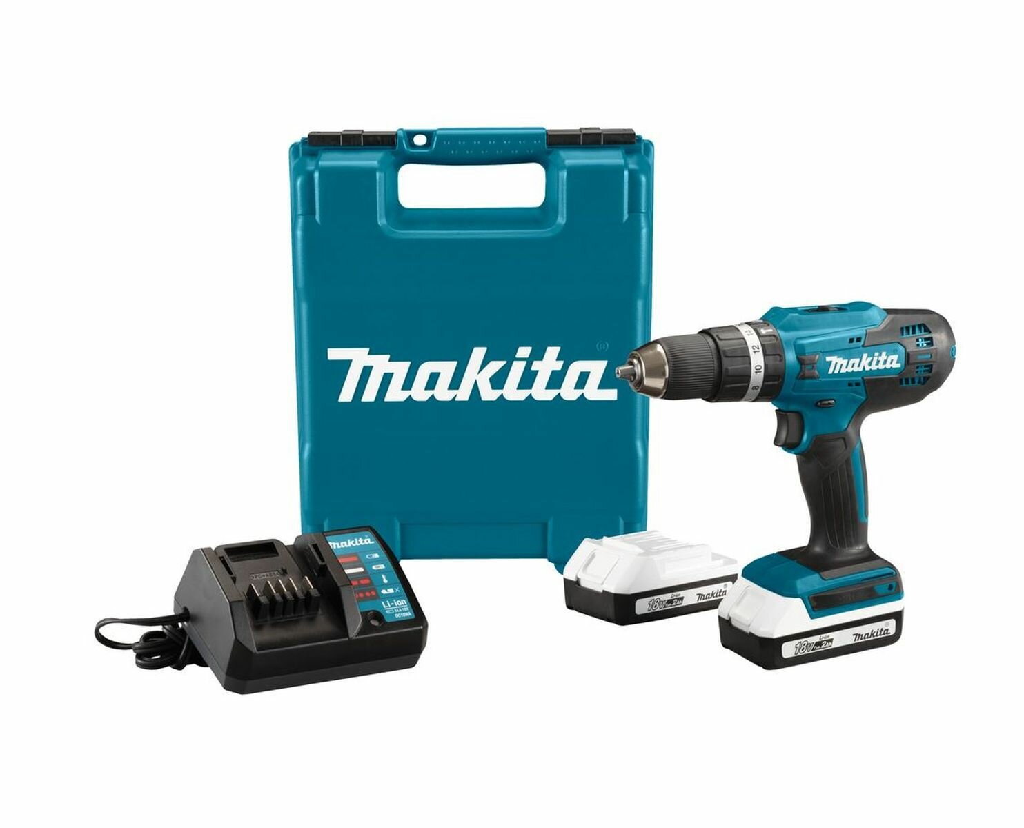 Дрель-шуруповерт Makita HP488D006 18В G-series 42Нм 21000 уд/мин. (2 АКБ 2Ач, З/У, кейс)