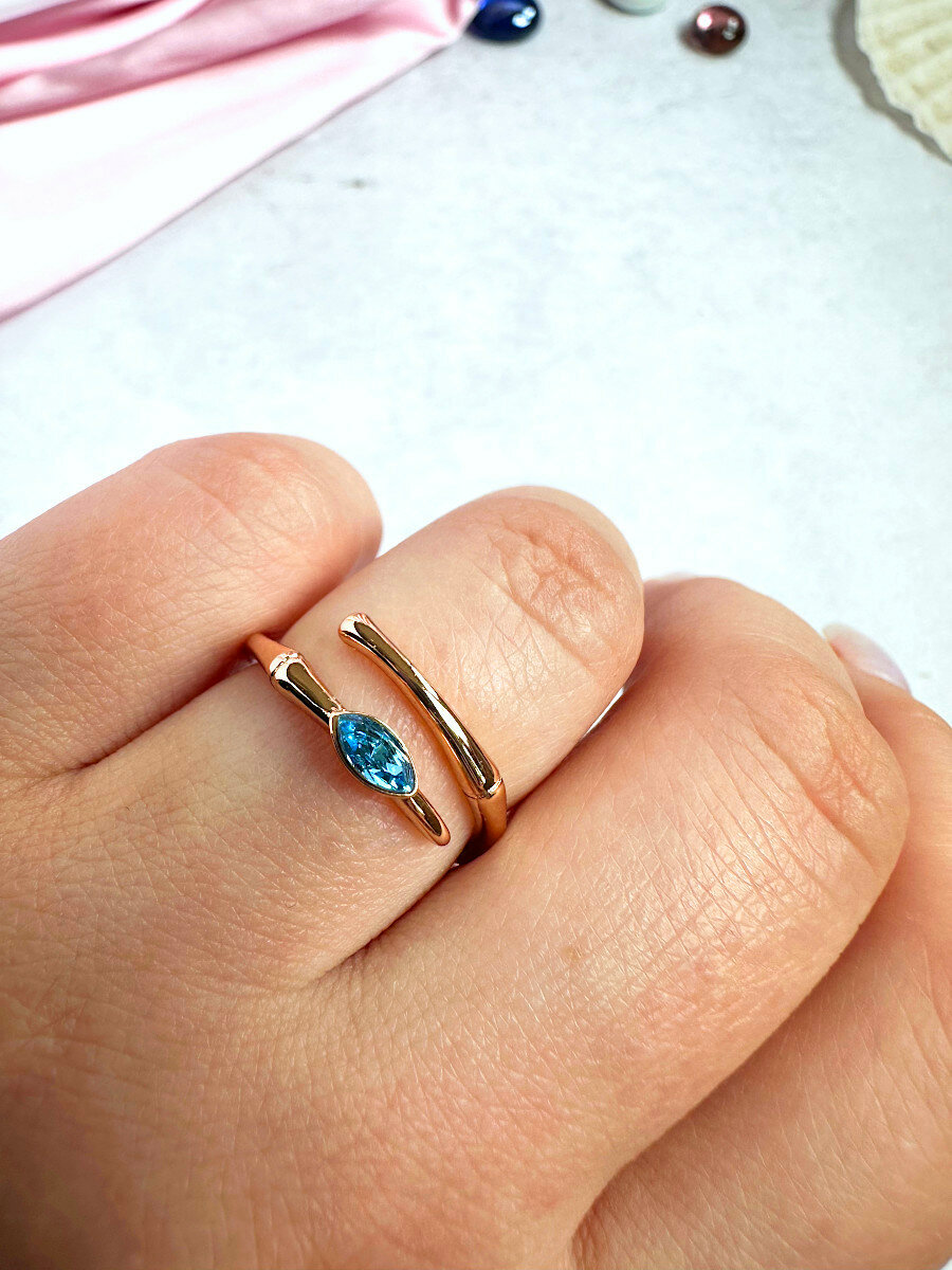 Кольцо, кристаллы Swarovski