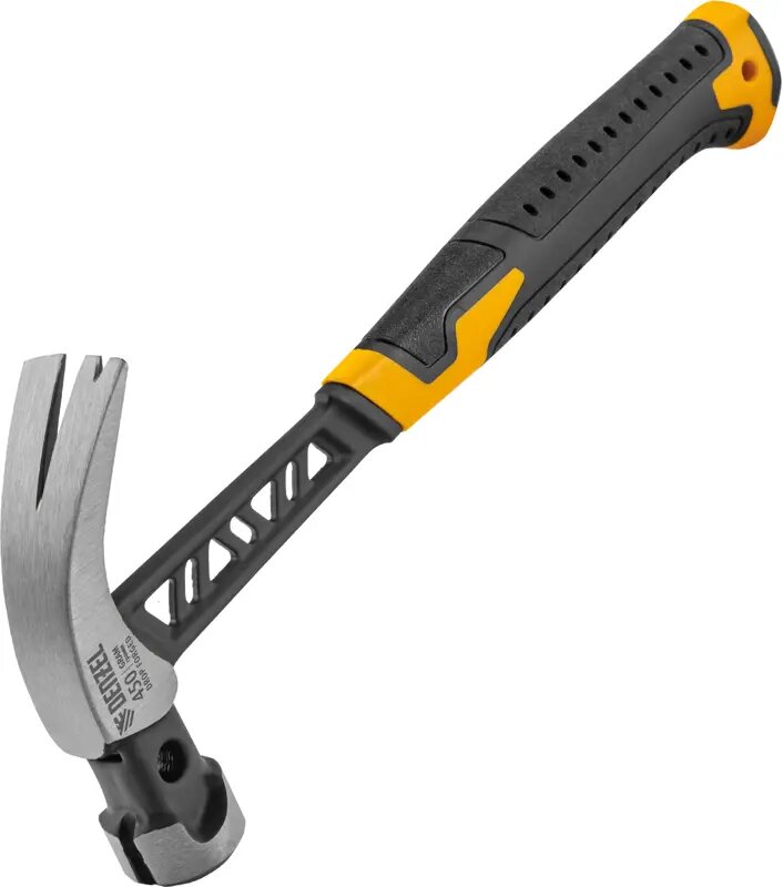 Молоток-гвоздодер Denzel 10466 фиберглассовая ручка 450 г