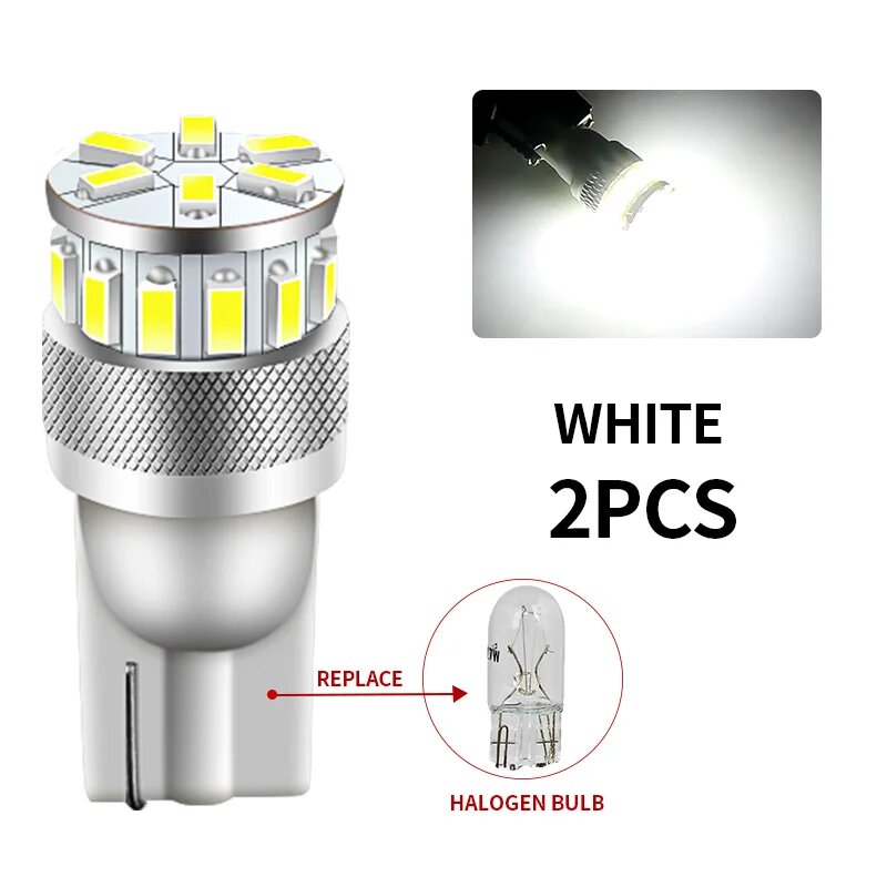 2 шт. T10 W5W светодиодные габаритные огни Canbus для VW Polo 1995-2017 Touran 2PCS White Light