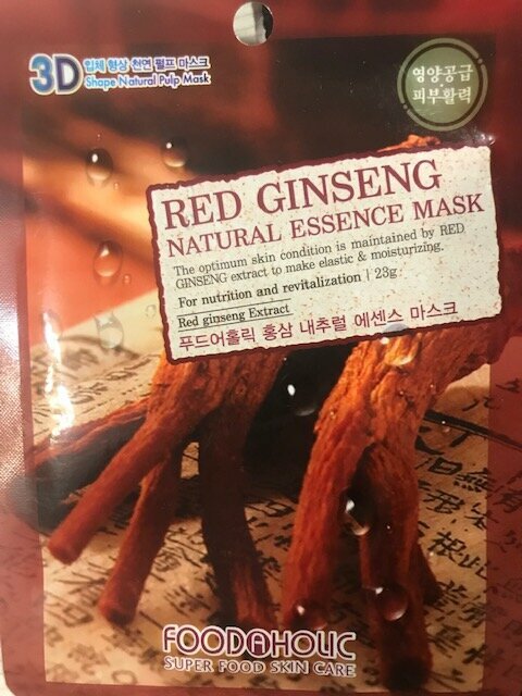 Маска тканевая 3D Mask Sheet Red Ginseng (Женьшень), 8 ШТ.