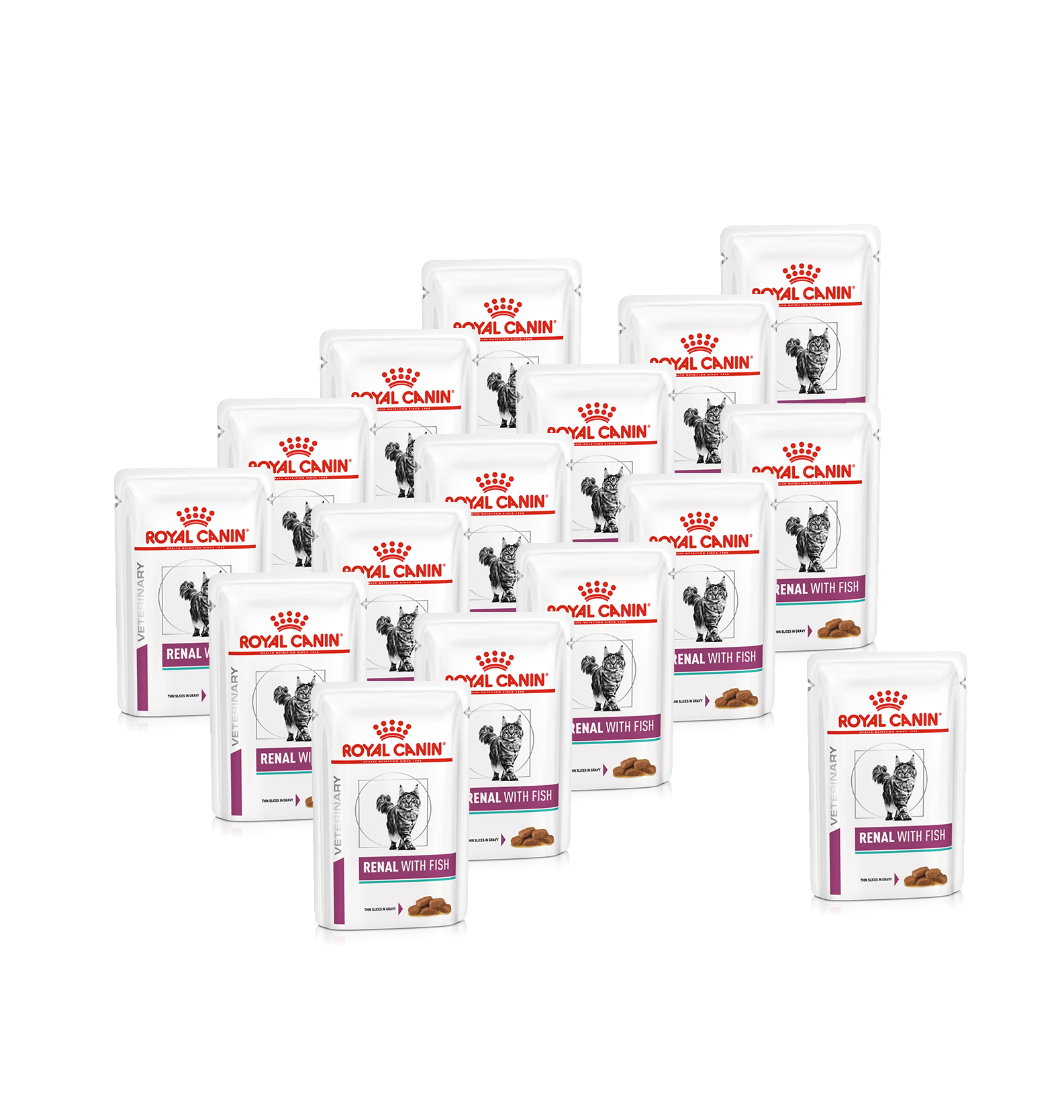 Royal Canin RENAL WITH FISH (ренал С рыбой) Корм влажный для кошек для поддержания функции почек, 85 г x 16 шт.