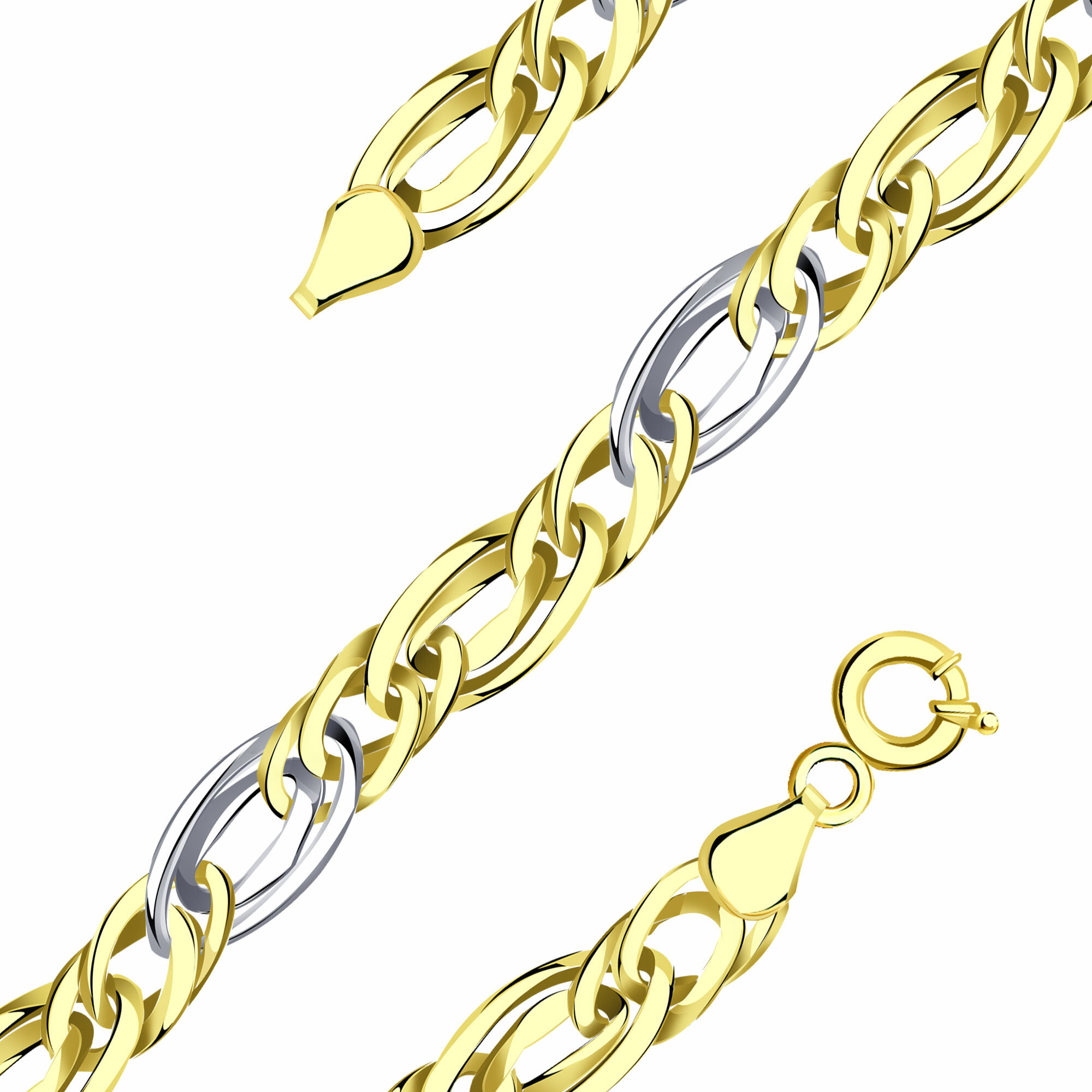 Браслет, желтое золото, 585 проба