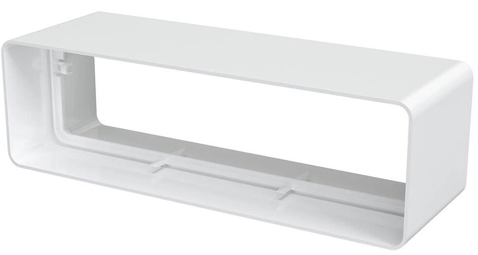 Соединитель каналов ЭРА 620СКП прямоугольный, пластиковый, белый, 204х60мм / вентиляция