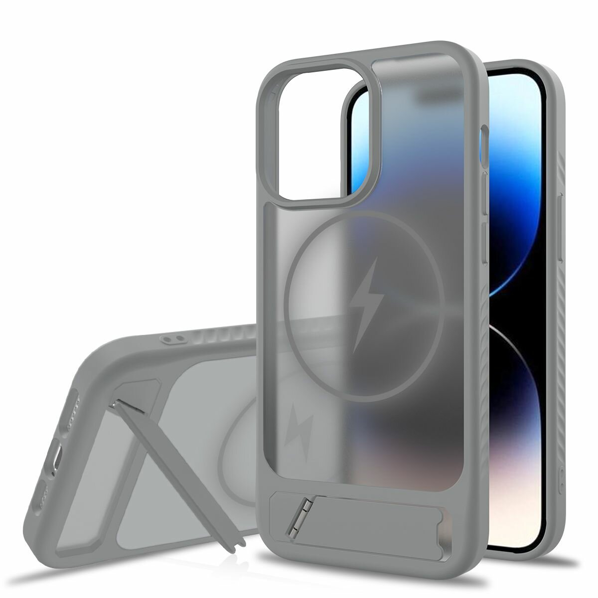 Чехол на Apple iPhone 13 Pro и 14 Pro (айфон 13 про и 14 про) magsafe с подставкой