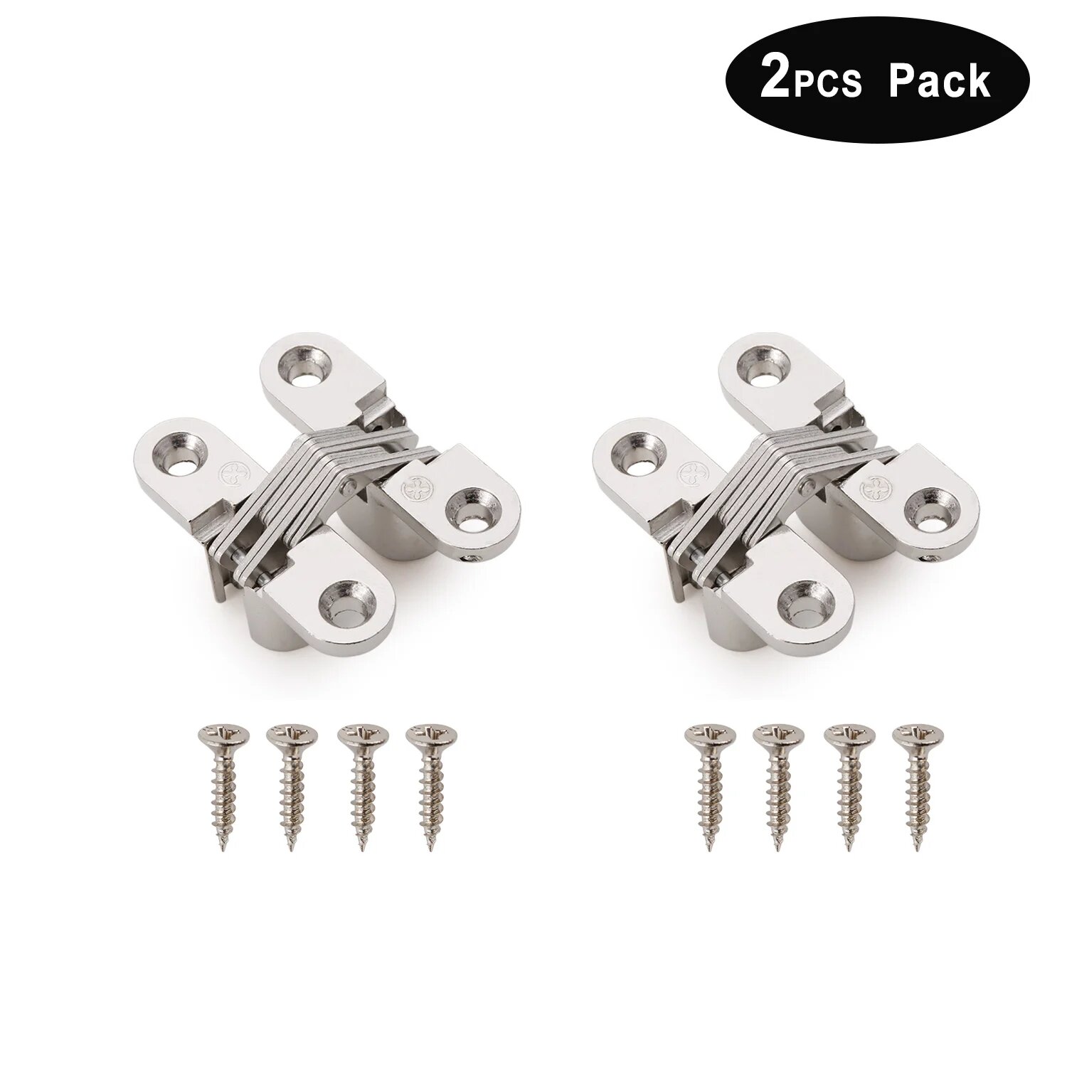 Невидимая петля, 180-градусный материал из цинкового сплава, цвет никеля, невидимая петля для складной двери