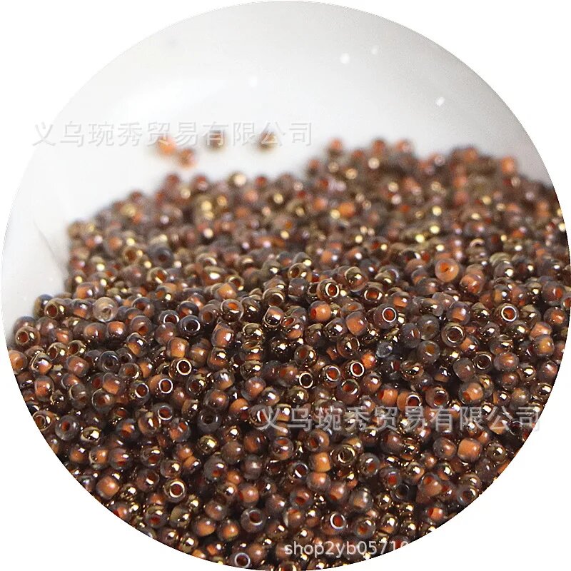 Полузолотые полунефритовые стеклянные бусины 2мм/3мм 3mm 10g 500pcs, BY03