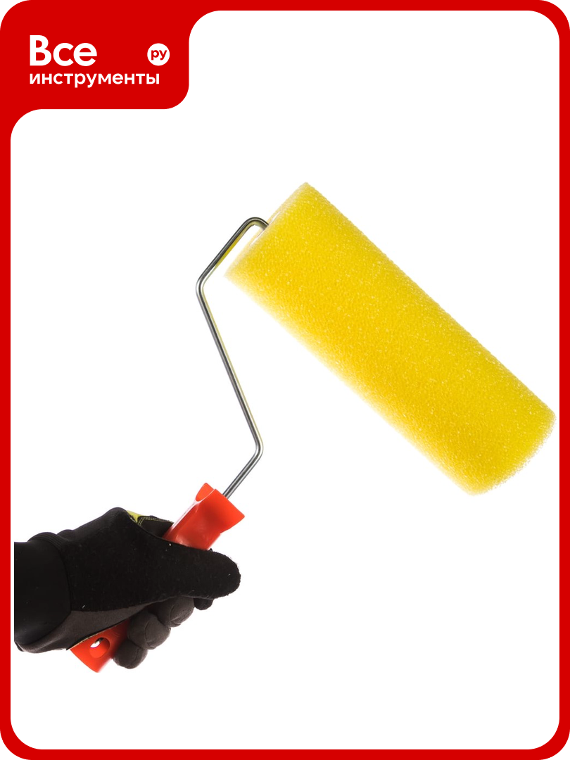 Поролоновый валик с ручкой структурный, MTX MASTER, 80220 для придания поверхности