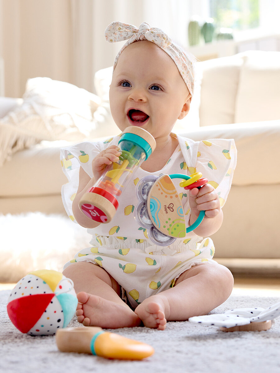 Игровой набор детских погремушек Hape "Малышам" 5 в 1 E0130_HP