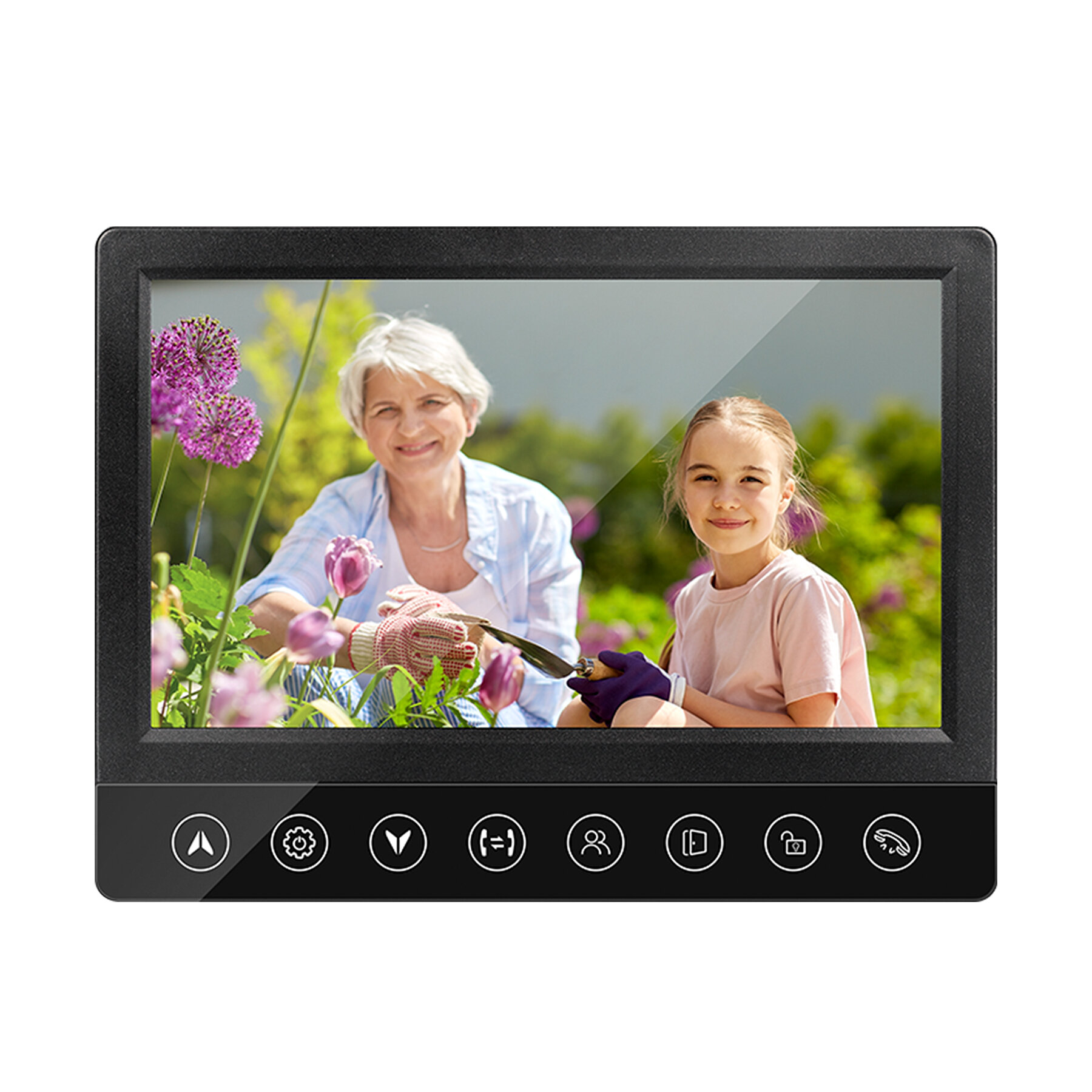 Монитор видеодомофона KAON KN-E2704M-B, 7-дюймовый, формат CVBS, черный