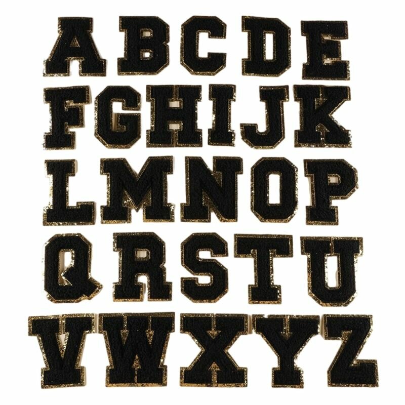 Вышитые буквы аппликации для одежды