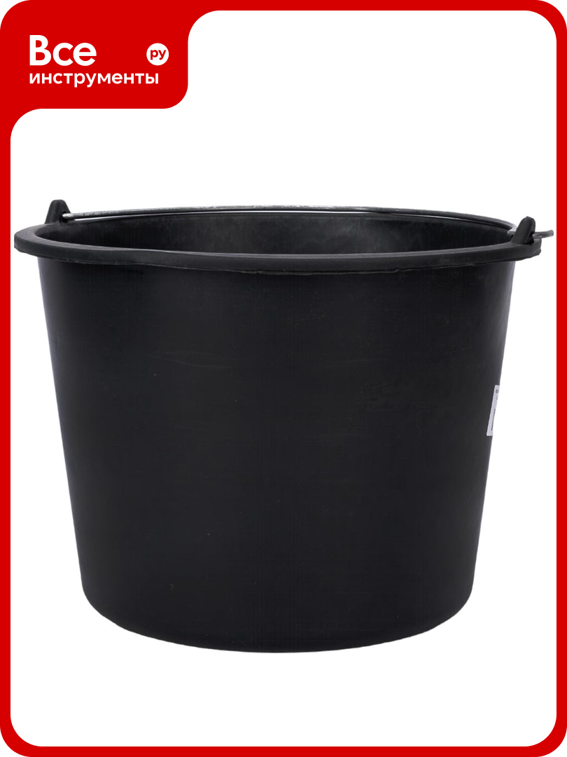 Строительное круглое пластиковое ведро езпи 4415 12 л, из ударопрочного пластика