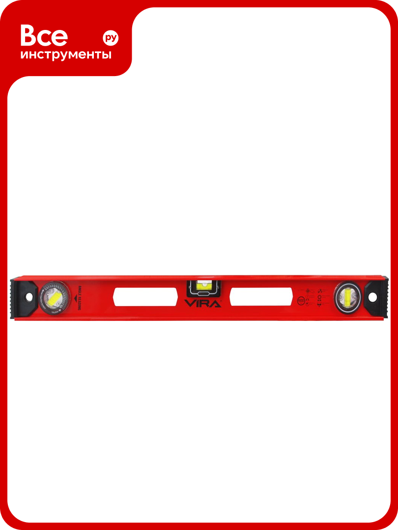 Магнитный уровень 600мм с поворотным глазком VIRA 100251