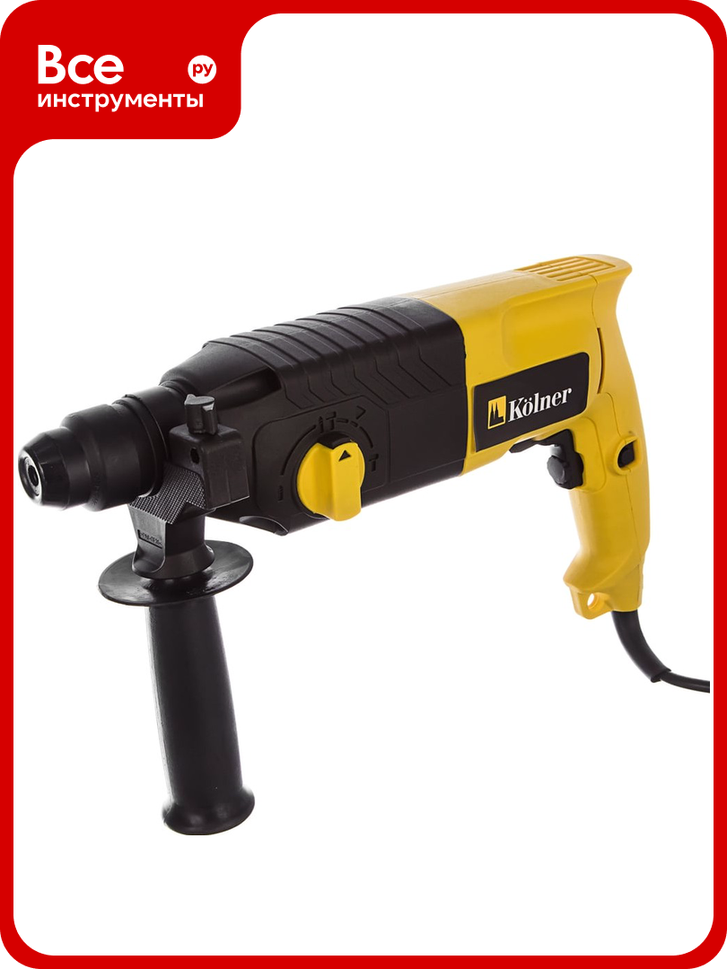 Перфоратор Kolner KRH 680H 680 Вт, 3 режима, 0-5800 уд/мин, sds-plus, мощность удара 2.2 Дж, идеален для бытовых работ и