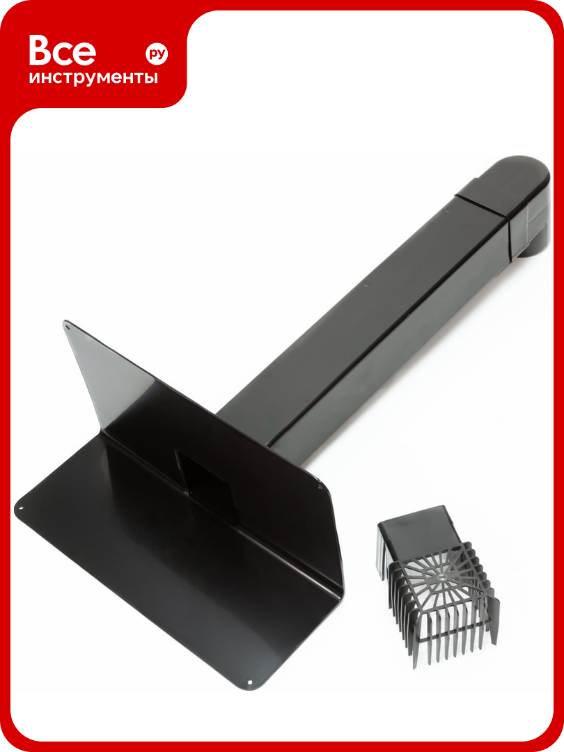 Парапетная воронка для полимер-битумной изоляции с листвоуловителем и отводом Fachmann VC-PPх650 мм 01.068 100x100