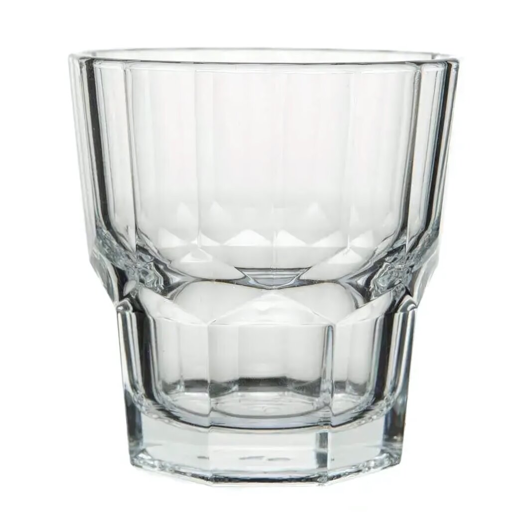 Стакан SERENITY 210мл, прозрачный, граненый, из стекла, для дома и офиса