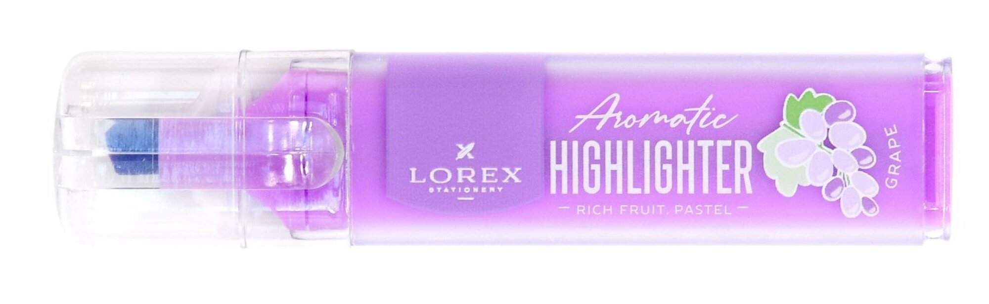 Маркер 1 шт текстовый LOREX Aromatic RICH FRUIT.PASTEL 13,5 мм, сиреневый, скошенный