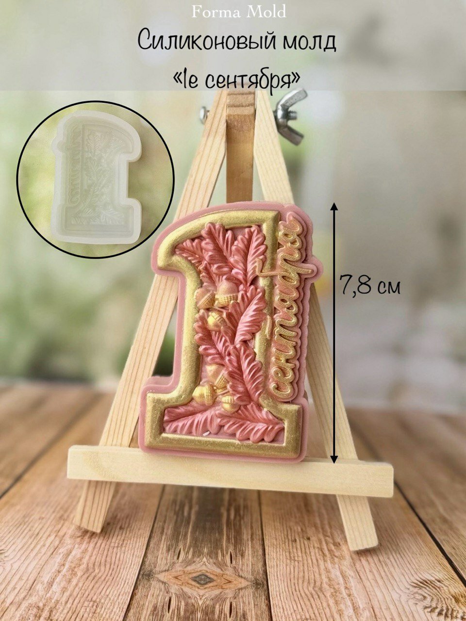 Силиконовый молд "1 сентября", форма для шоколада